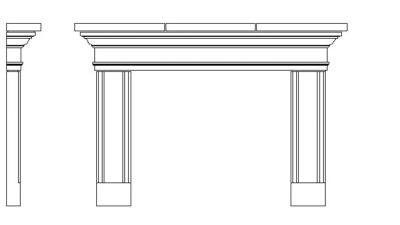 Francesca Top with Roxanne Legs | Siteworks Fireplace Mantels