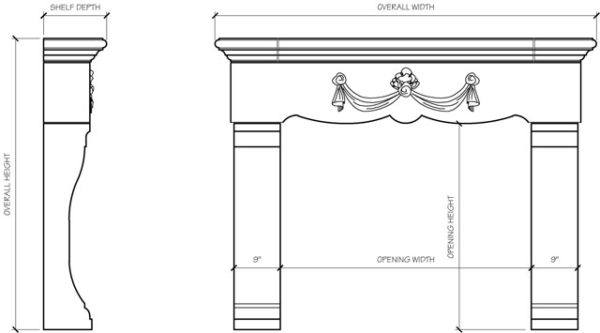Angela Fireplace Mantel | Siteworks Fireplace Mantels